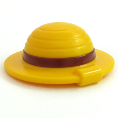LEGO PART 112531pat0001 Straw Hat with Dark Red Band pattern ...