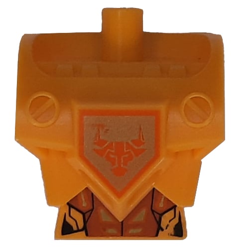 LEGO PART 23763pr0002 Minifig Torso Modified, Armor with Pin Holes with ...