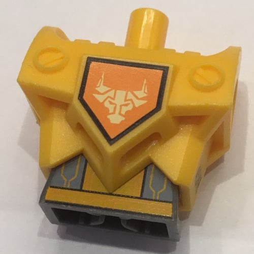 LEGO PART 23763pr0005 Minifig Torso Modified, Armor with Pin Holes with ...