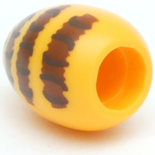 LEGO PART 24946pr0005 Food Egg with 1.5mm Hole with Dark Red/Reddish ...