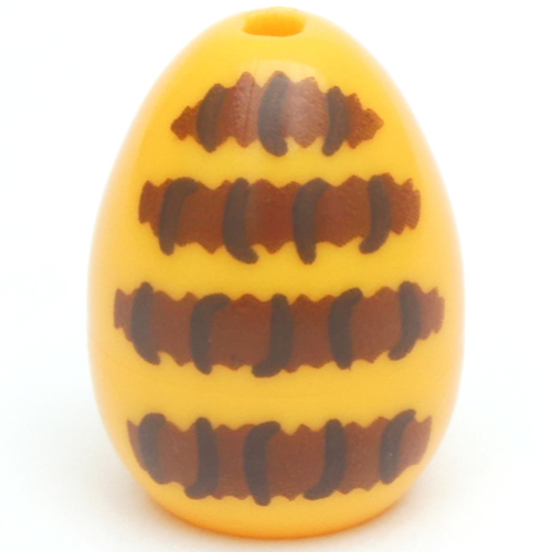 LEGO PART 24946pr0005 Food Egg with 1.5mm Hole with Dark Red/Reddish ...