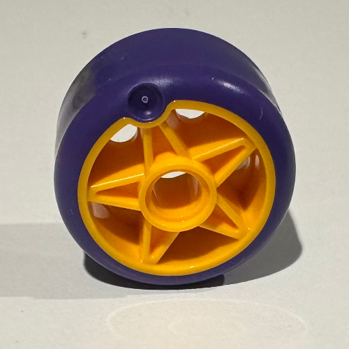 LEGO PART 6278pat0003 Wheel 24 x 20 with Dark Purple Tire Pattern ...