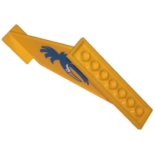 LEGO PART 87614pr0001 Tail 12 x 2 x 5 with Blue Cockatoo print ...