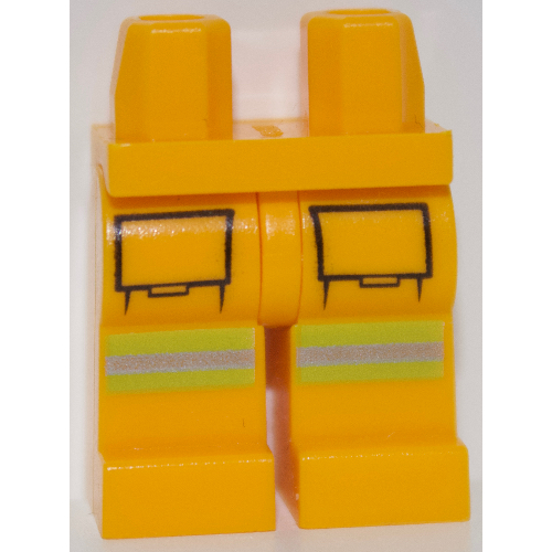 LEGO PART 970c38pr1598 Hips and Bright Light Orange Legs with Overall ...