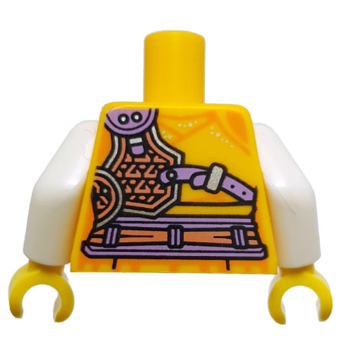 LEGO PART 973c27h01pr6615 Torso, Lavender Straps, Coral Armor, Black ...