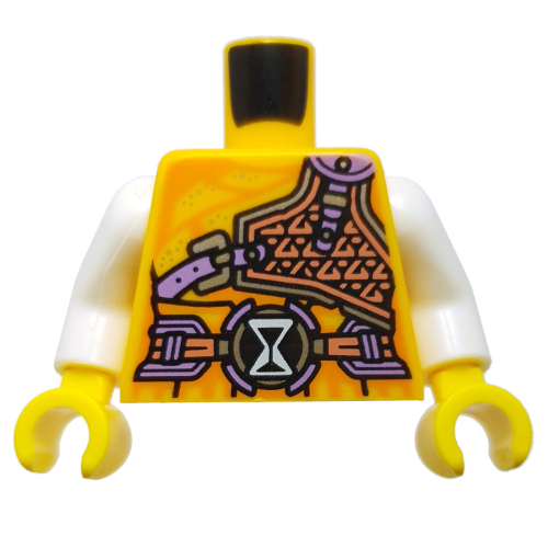 LEGO PART 973c27h01pr6615 Torso, Lavender Straps, Coral Armor, Black ...