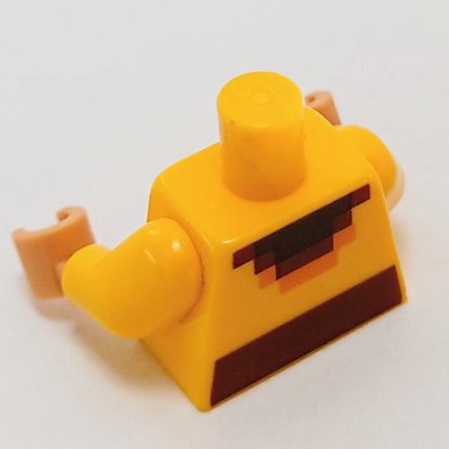 LEGO PART 973c38h13pr6425 Torso, Minecraft Pixelated Reddish Brown Belt ...
