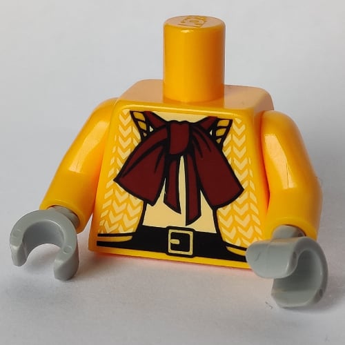 LEGO PART 973c38h14pr2518 Torso Open Herringbone Jacket, Red Bow Tie ...