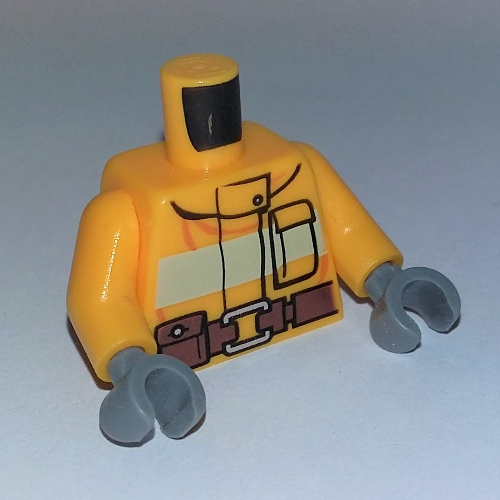 LEGO PART 973c38h12pr1919 Torso Fire Suit with Stripe and Utility Belt ...