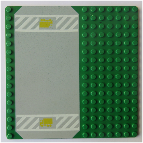LEGO PART 51595pr0002 Baseplate 16 x 16 Road / Driveway with Yellow ...