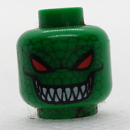 LEGO PART 3626bpr0475 Minifig Head Killer Croc, Red Eyes, Grin with ...