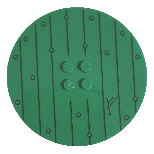 LEGO PART 6177bpr0001 Plate Special Round 8 x 8 with 2 x 2 Center Studs ...