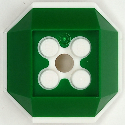 LEGO PART 67013pat0001 Wedge Sloped 4 x 4 with White Underside Pattern ...