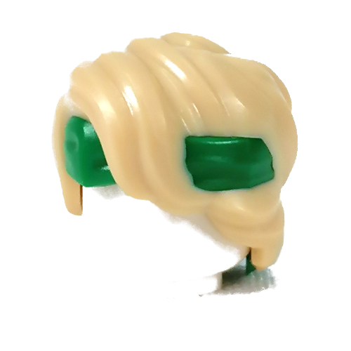 LEGO PART 69562pat0001 Hair Swept Back, Tan with Headband Pattern ...