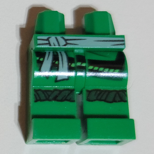LEGO PART 970c31pr9962 Hips and Green Legs with Light Bluish Gray Belt ...