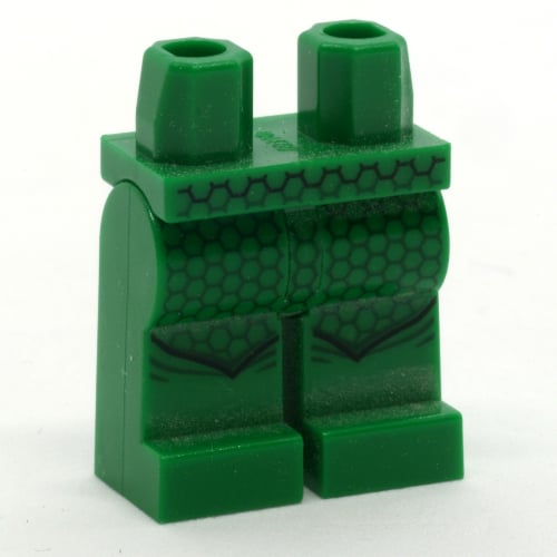 LEGO PART 970c31pr1575 Hips and Green Legs with Hexagonal Scales and ...