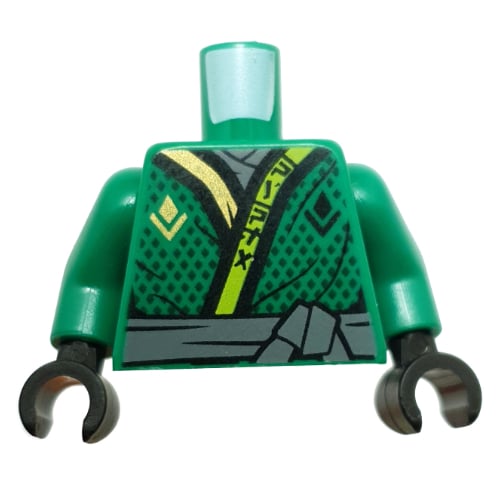 LEGO PART 973c31h03pr4178 Torso Robe with Diamonds and Black and Lime ...
