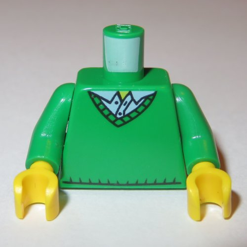 LEGO PART 973c31h01pr1617 Torso Sweater V-Neck over Button Down Blue ...