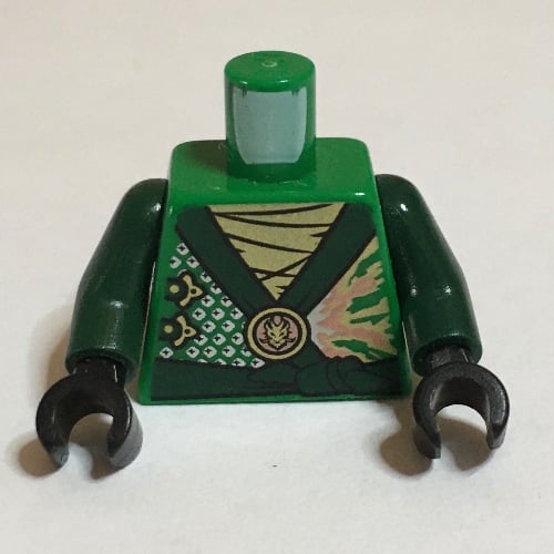 LEGO PART 973c35h03pr2475 Torso Robe with Dark Green Trim Print (Lloyd ...