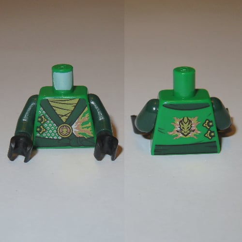 LEGO PART 973c35h03pr2475 Torso Robe with Dark Green Trim Print (Lloyd ...