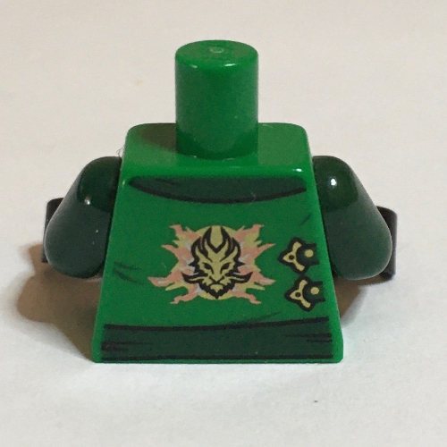 LEGO PART 973c35h03pr2475 Torso Robe with Dark Green Trim Print (Lloyd ...