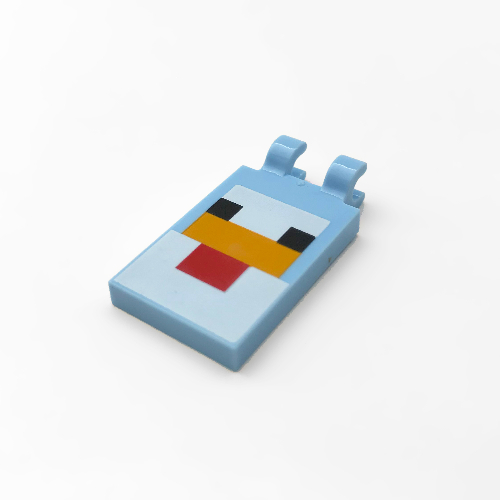 LEGO PART 30350bpr0002 Tile Special 2 x 3 with 2 Clips with Minecraft ...