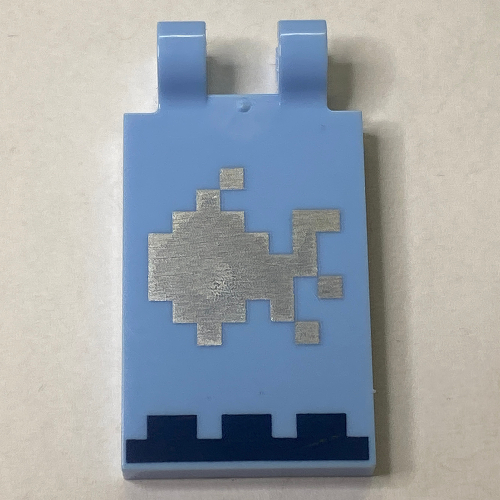 LEGO PART 30350bpr0007 Tile Special 2 x 3 with 2 Clips with Minecraft ...