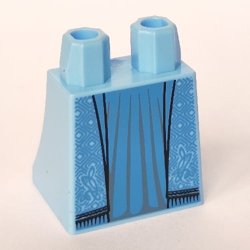 LEGO PART 36036pr0007 Hips and Legs Under Dress/Robe with Medium Blue ...