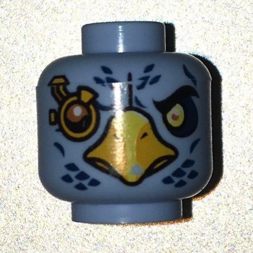 LEGO PART 3626cpr1125 Minifig Head Eglor, Eagle with Beak, Yellow Eyes ...