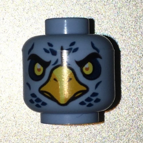 LEGO PART 3626cpr1125 Minifig Head Eglor, Eagle with Beak, Yellow Eyes ...