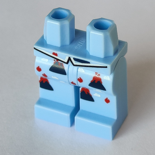 LEGO PART 970c29pr1348 Hips and Bright Light Blue Legs with Volcano ...