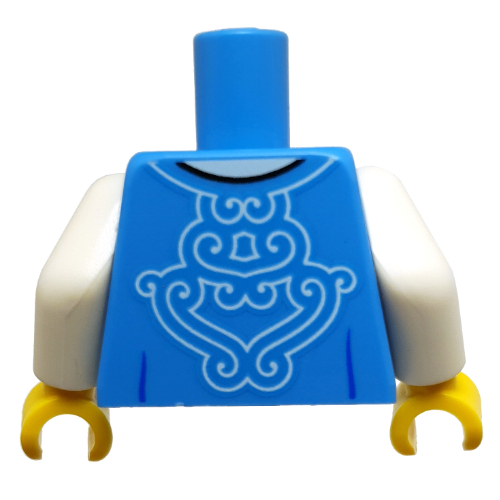 LEGO PART 973c27h01pr0043 Torso Robe, White Tunic, Blue Trim, Belt ...