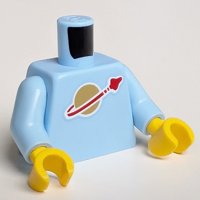 LEGO PART 973c29h01pr9998 Torso Classic Space Logo (2019) Print, Bright ...