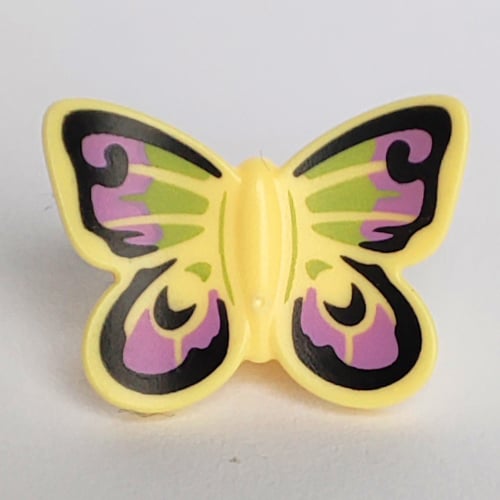 LEGO PART 80674pr0002 Insect, Butterfly with Lavender/Lime Colors ...