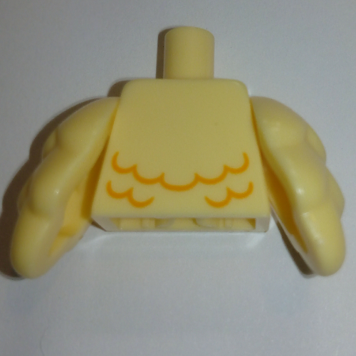 LEGO PART 11938pr0001 Torso with Bird Wings and Orange Feather print ...