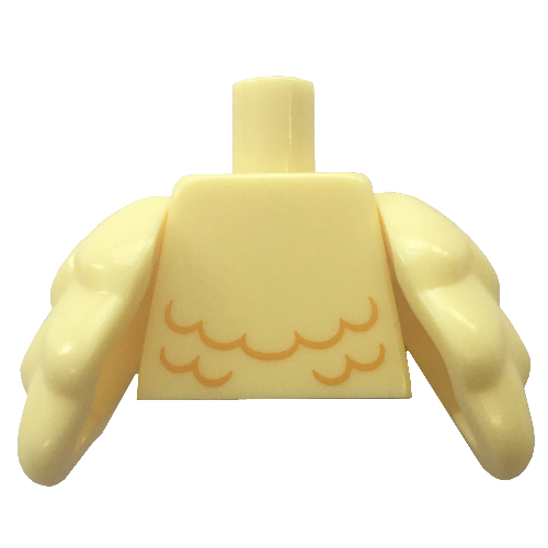 LEGO PART 11938pr0001 Torso with Bird Wings and Orange Feather print ...