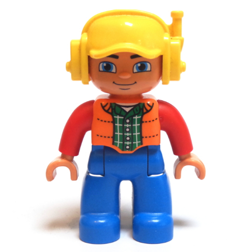 LEGO PART 10111pr0033 Duplo Figure with Headset and Cap Yellow, with ...