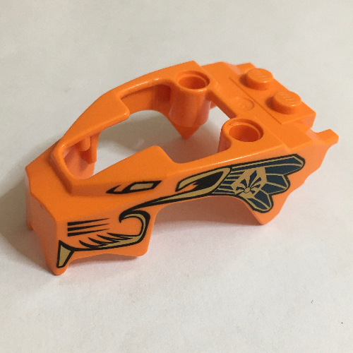 LEGO PART 11110pr0001 Fairing, Fly Wheel, Lion Shape with Gold and Blue ...