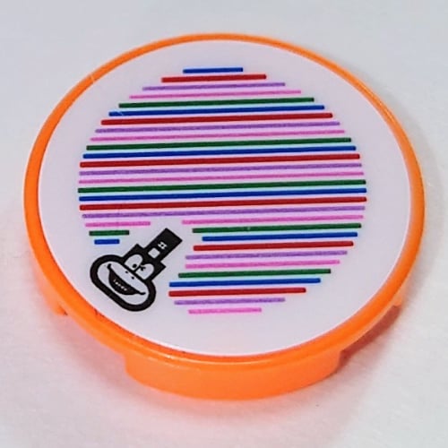 LEGO PART 14769pr0155 Tile Round 2 x 2 with Bottom Stud Holder with ...