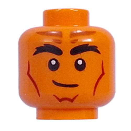 LEGO PART 28621pr4386 Minifig Head Tiefling Sorcerer, Thick Black ...