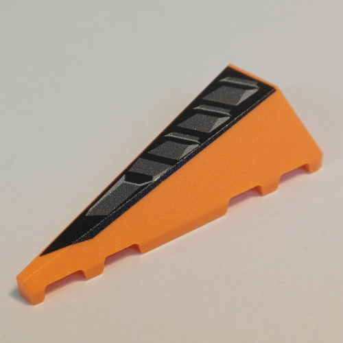 LEGO PART 3504pr0005 Wedge Sloped 2 x 5 Left with Black Air Vent print ...