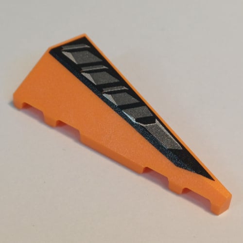 LEGO PART 3505pr0005 Wedge Sloped 2 x 5 Right with Black Air Vent print ...