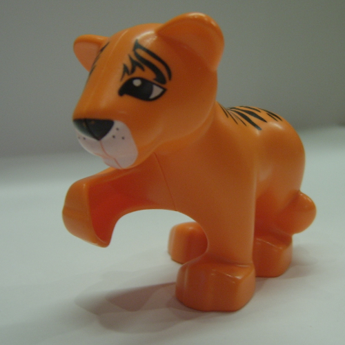 LEGO PART 54528pr0004 Duplo Animal Tiger Cub with Raised Paw - Black ...