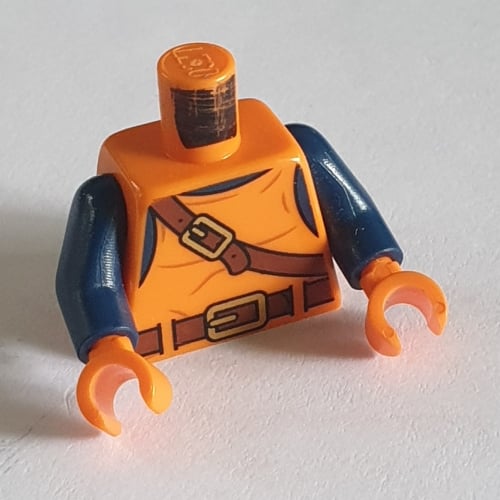 LEGO PART 973c05h34pr3449 Torso Vest with Reddish Brown Belt and ...