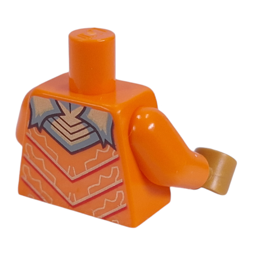 LEGO PART 973c34h21pr0001 Torso, Sand Green Chest Piece, Red Lines ...