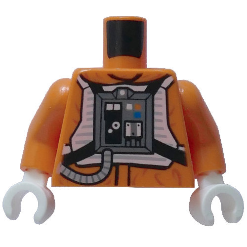 LEGO PART 973c34h27pr2289 Torso Rebel Pilot Flight Suit Print, Orange ...