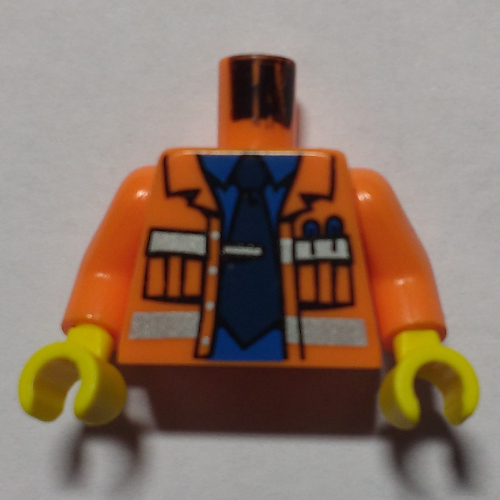 LEGO PART 973c34h01pr0415 Torso Construction Jacket Open, Safety ...