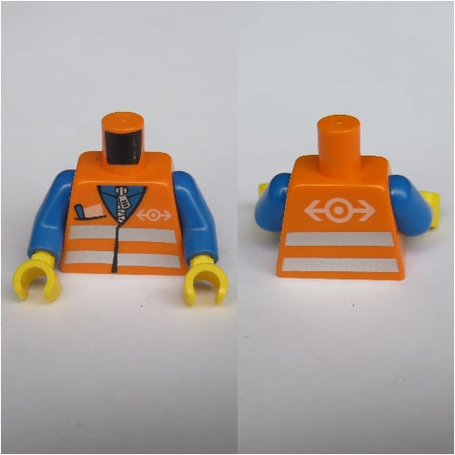 LEGO PART 973c28h01pr1183 Torso Vest with Reflective Safety Stripes ...
