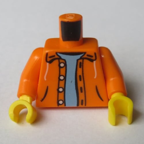 LEGO PART 973c34h01pr1801 Torso Jacket with Hood over Light Blue ...