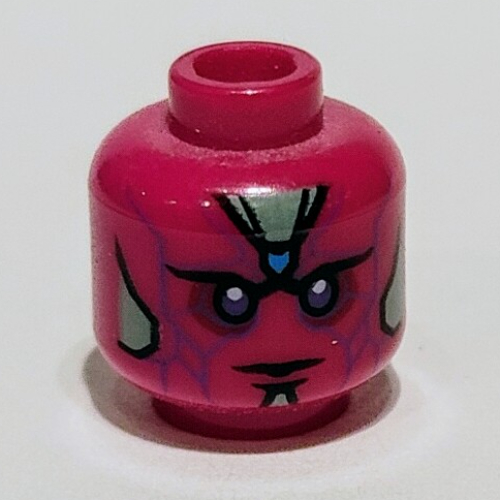 LEGO PART 3626cpr1990 Minifig Head Vision, Dark Purple Eyes, Yellow ...